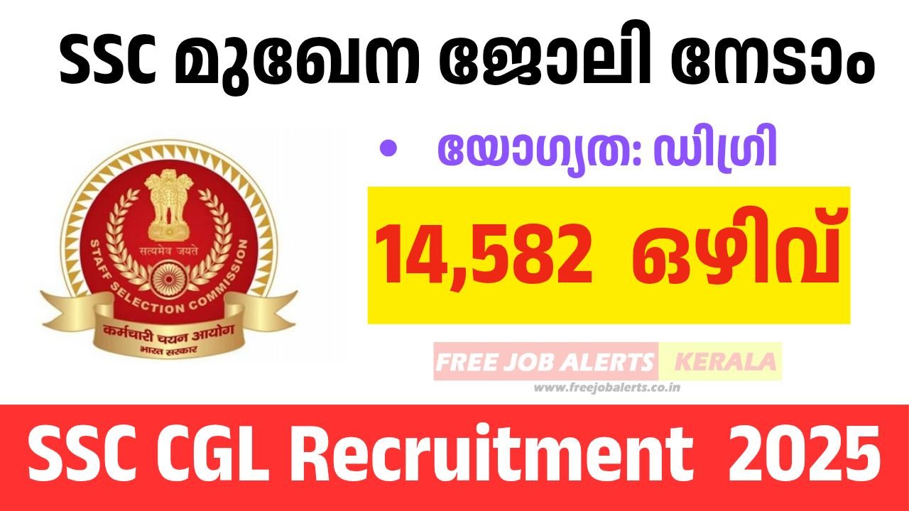 SSC Combined Graduate Level 2025 ; 14,582 vacancies - Free Job Alerts ...